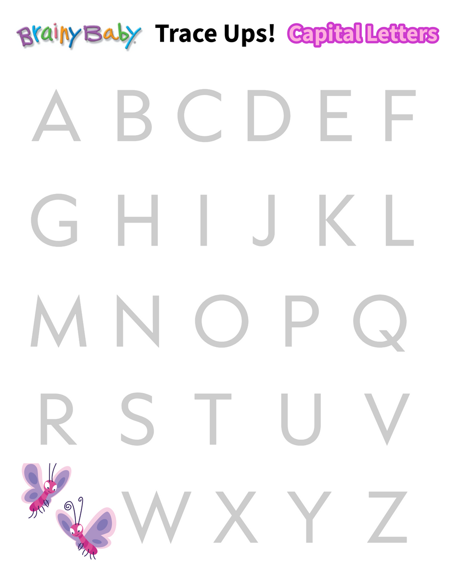 Brainy Baby® Trace Ups! Letters Activity Sheets - Upper and Lowercase